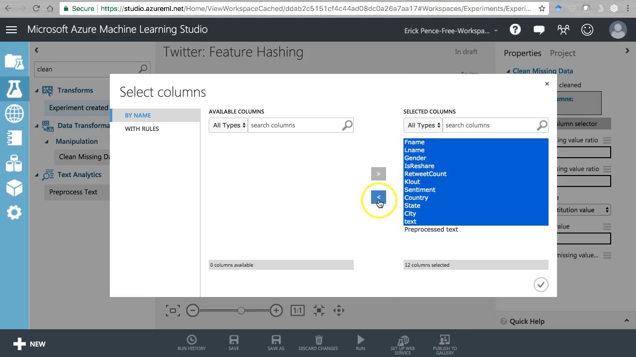 Azure Machine Learning Studio: Feature Hashing - YouTube