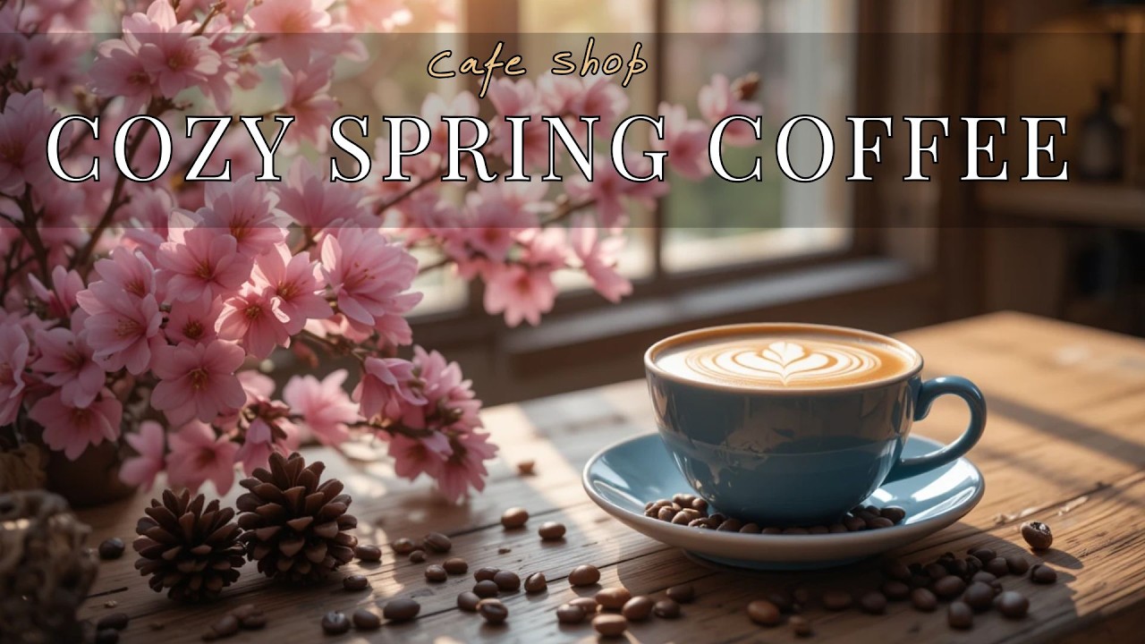 Cozy Spring Morning Coffee ☕🌸 Relaxing Cafe Ambience & Soft Nature ...