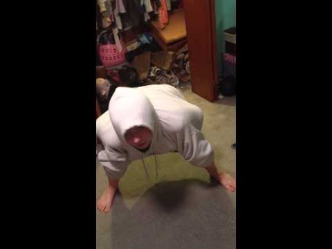 Gas pedal in a hoodie