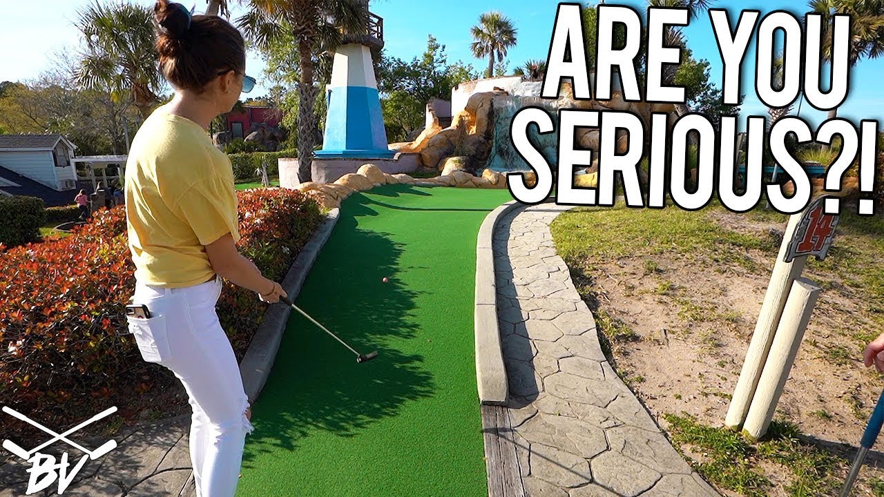 THIS MIGHT BE THE WORST THING TO HAPPEN AT A MINI GOLF COURSE! - YouTube