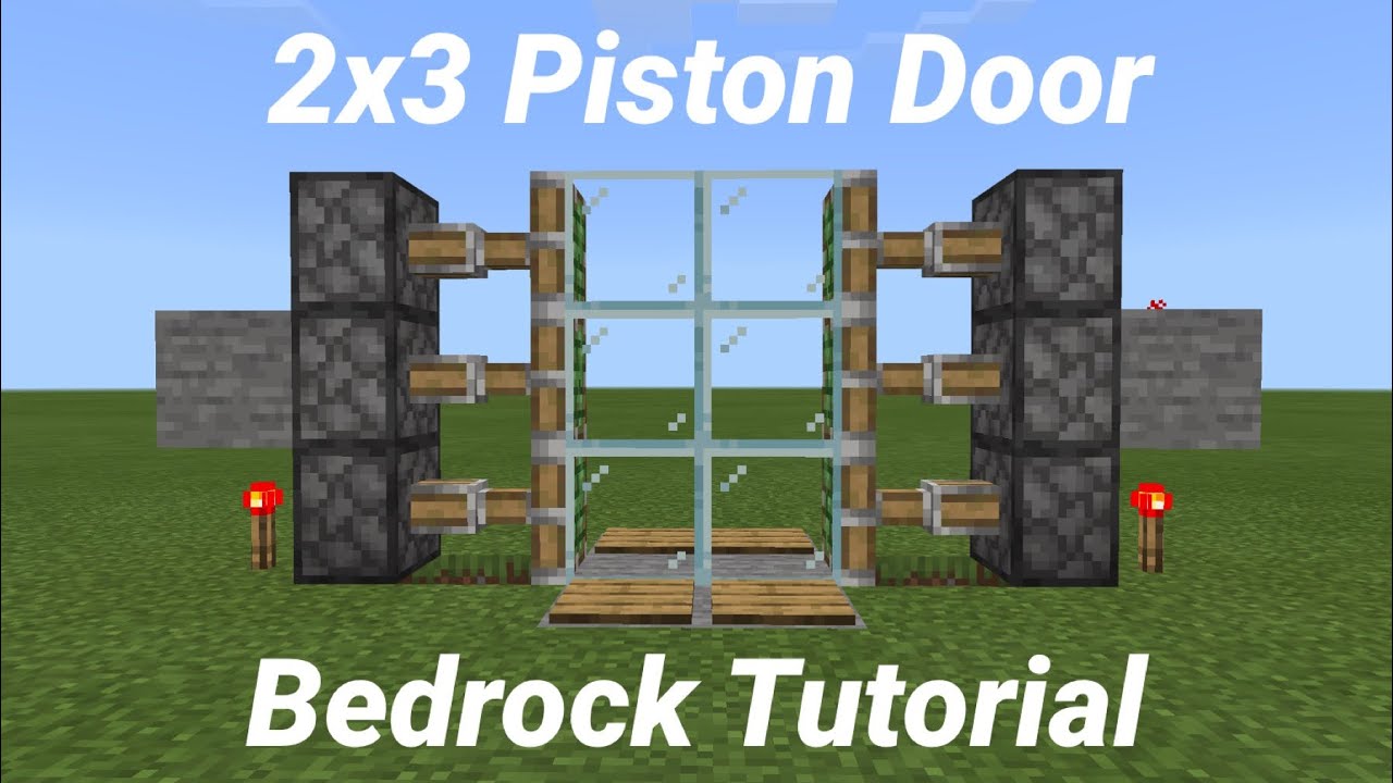 How to Build a 2x3 Piston Door | Minecraft Tutorial - YouTube