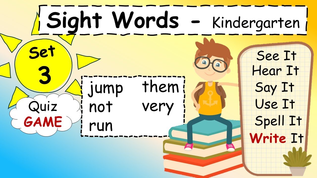 Sight Words - Kindergarten - Set 3 (Includes How to Write) - YouTube