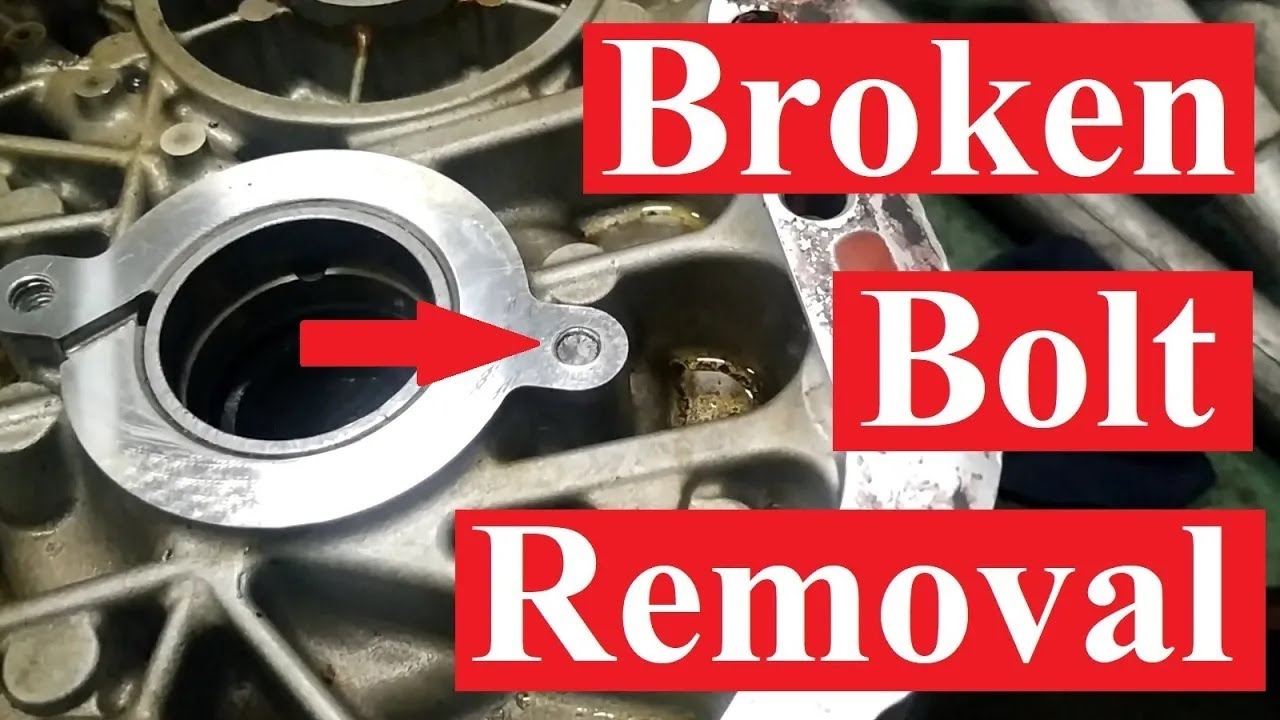 How to remove broken bolt in recessed hole - YouTube