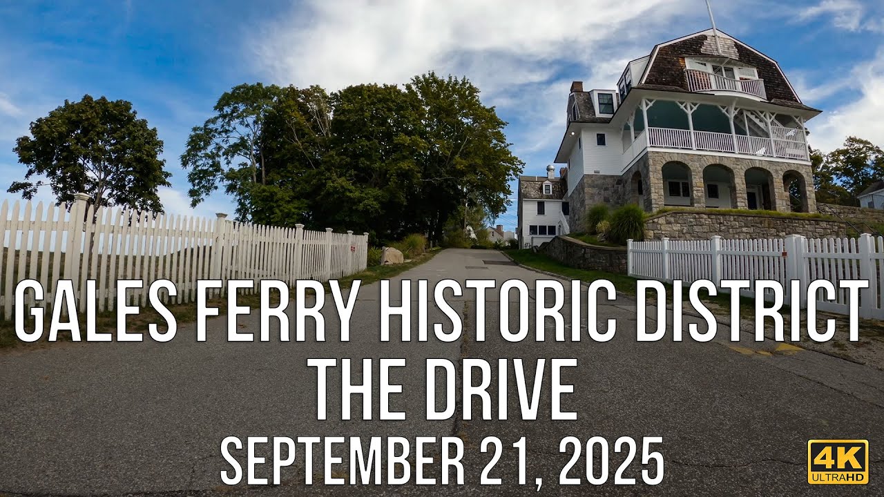 Driving Through Gales Ferry Historic District | Connecticut | 4K 60p ...