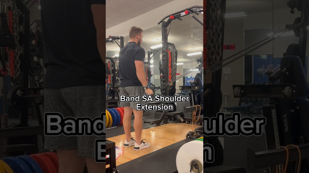 Band Single Arm Shoulder Extension - YouTube