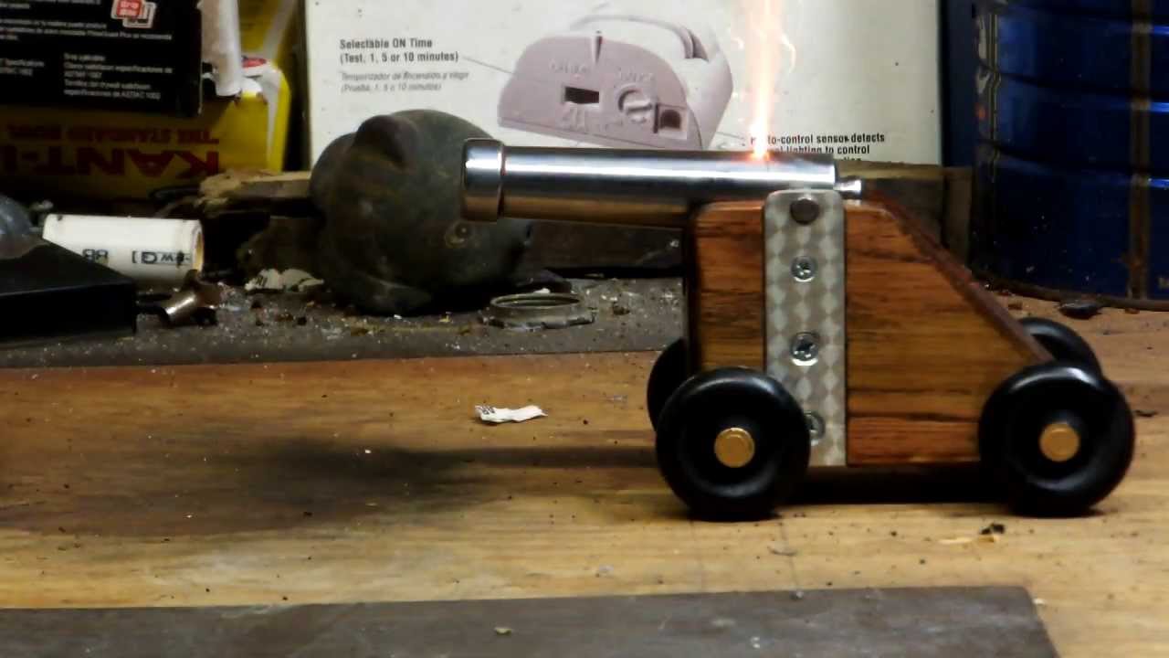 .36 Caliber Longer Barrel Black Powder Mini Cannon firing 3f Black ...