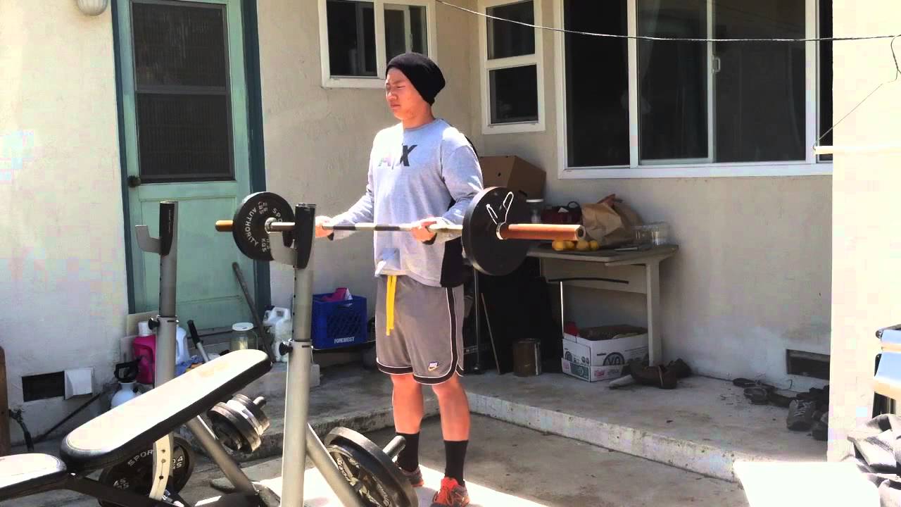 Barbell Curls 95 lbs 20 Reps - YouTube