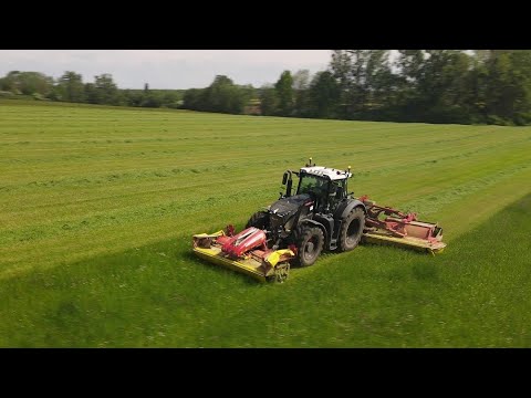 🔥🌿Ensilage herbe 2022 /Fendt930 Black😎avec groupe de fauche/andaineur Pöttinger  Agritrans💪🔥🥨