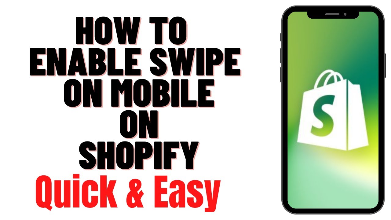 HOW TO ENABLE SWIPE ON MOBILE ON SHOPIFY - YouTube