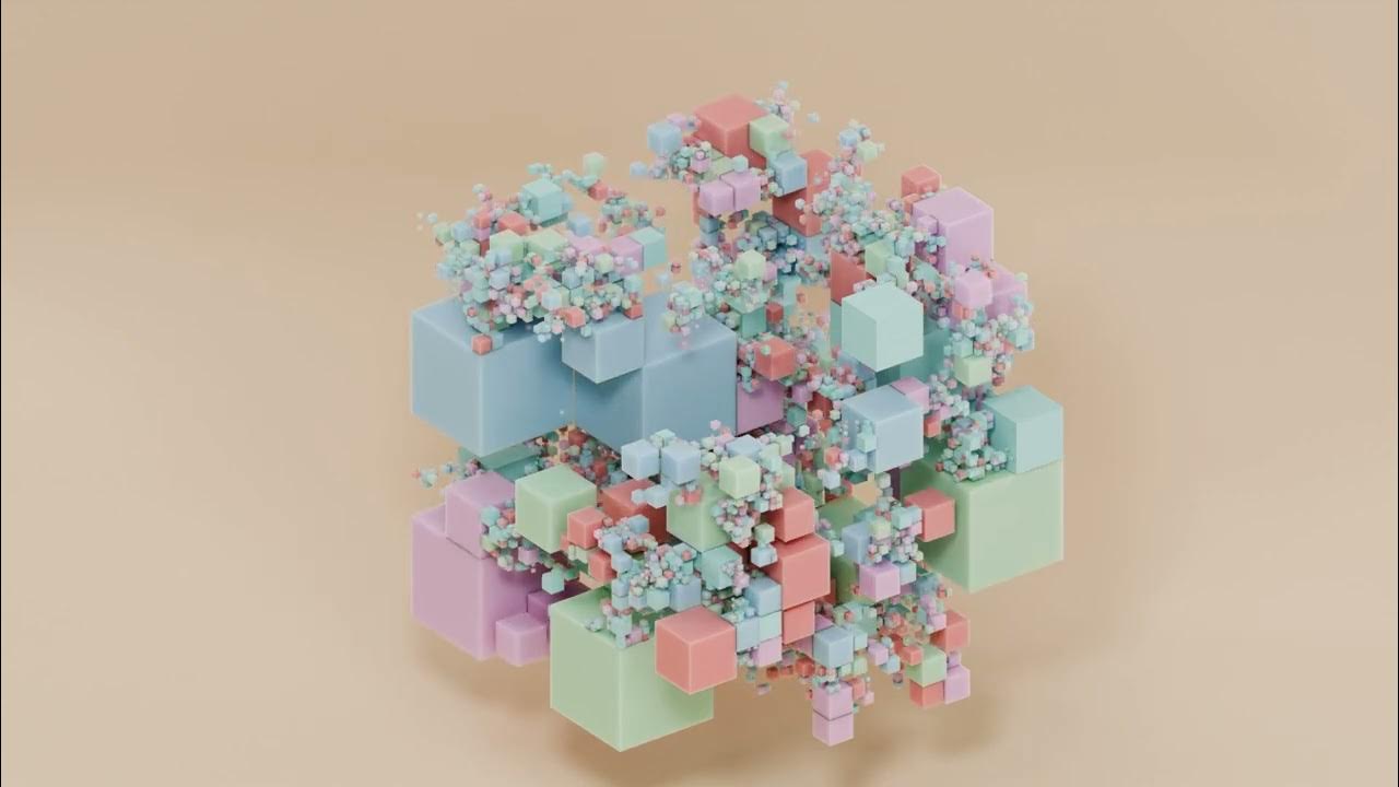 Cube from another cubes 3D loop animation made in Blender 10 min version - YouTube