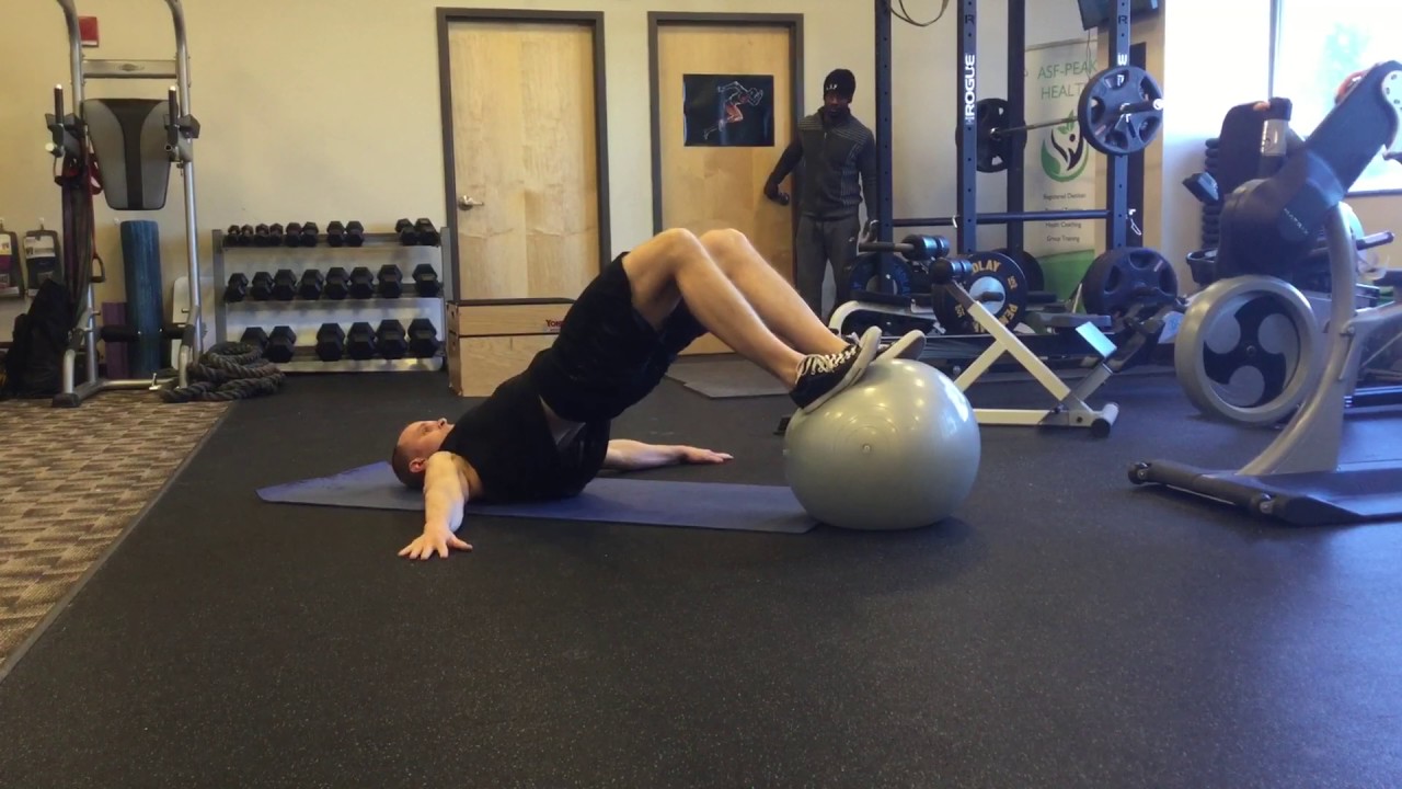 Swiss Ball bridge - YouTube