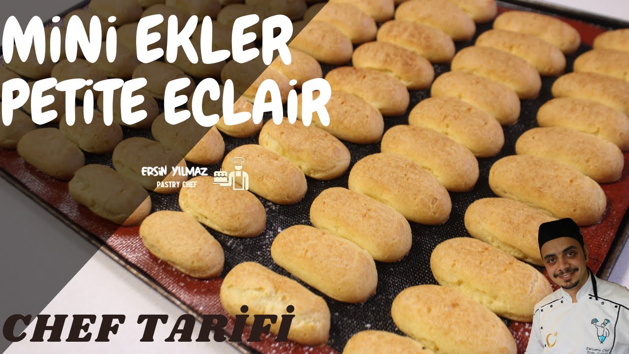 Pastane Şefinden Mini Ekler Tarifi / Petite Eclairs Recipe - YouTube