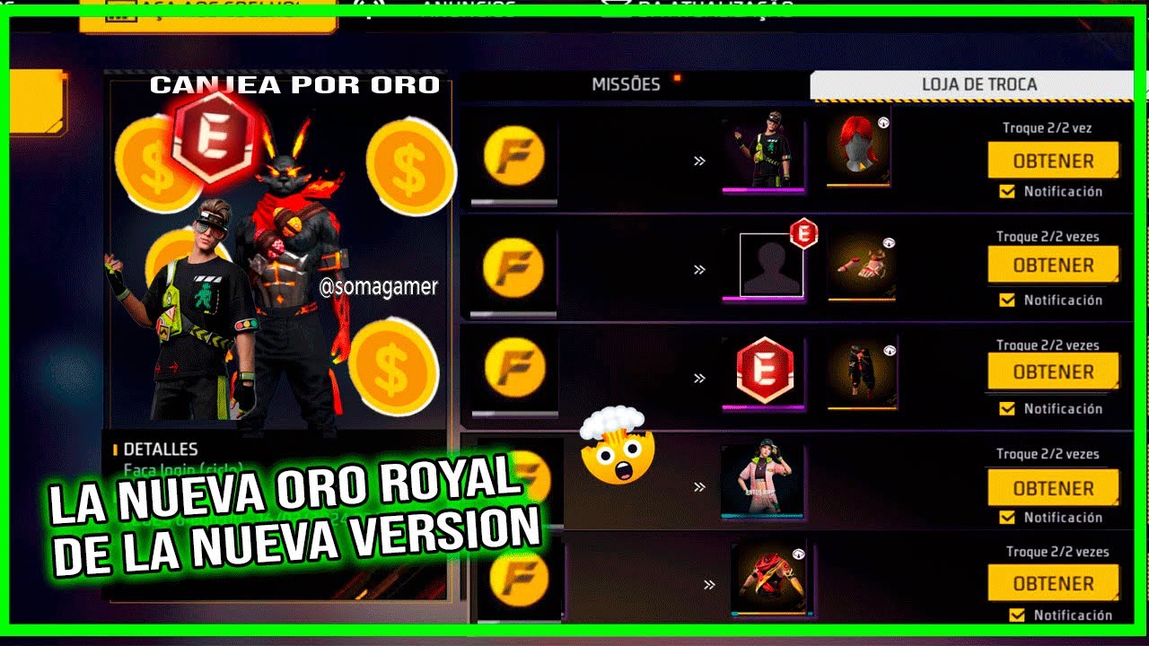 Así es el Nuevo Oro royale Abril free fire Solucion Tokens FF Novedades ...