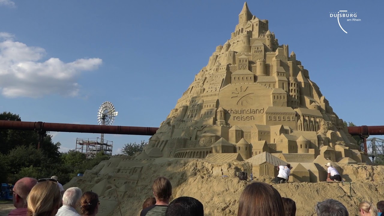 Neuer Weltrekordversuch: Die Sandburg im Landschaftspark Duisburg-Nord ...