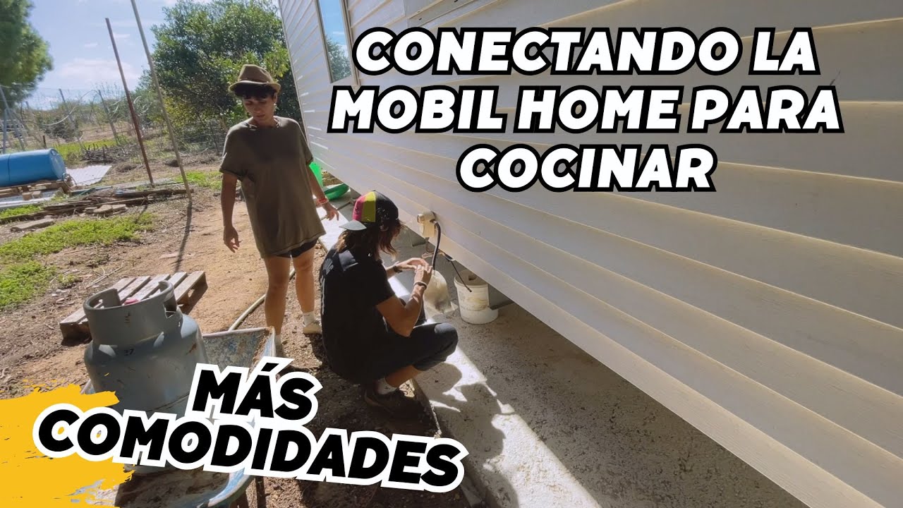 🔥 Cocinar en una MOBIL HOME. Conectando bombona. Preparando HUERTO y ...