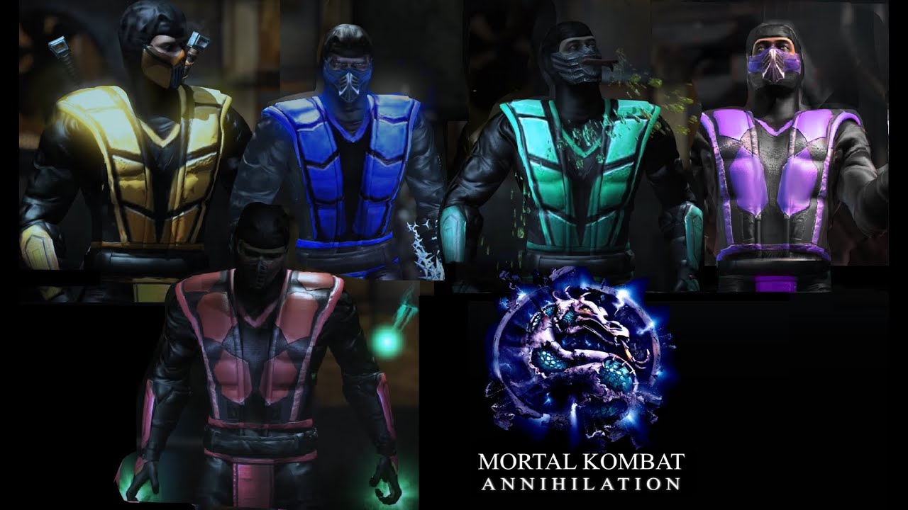 Mortal Kombat X All NINJA MK MOVIE ANNIHILATION REPTILE SMOKE SCORPION ...