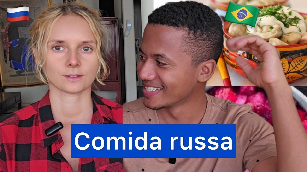 Russa e brasileiro cozinhando e provando comida russa / Culinária Russa Thiago e Katia - YouTube