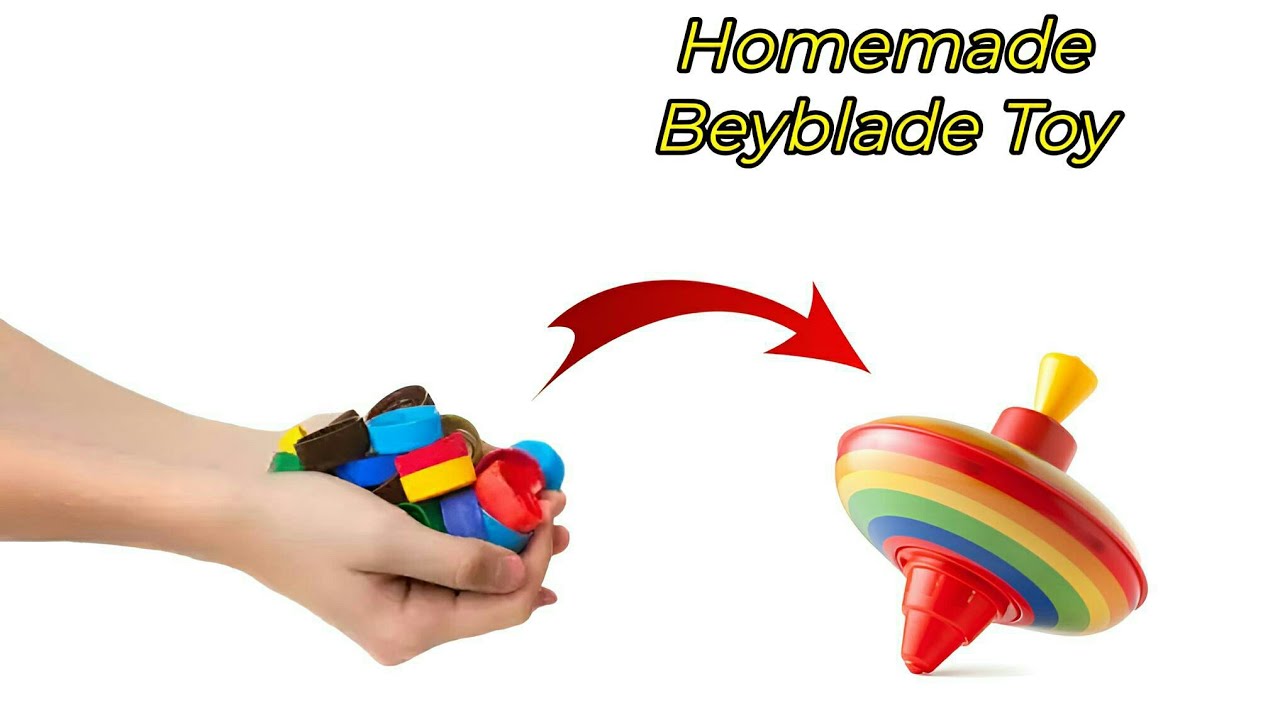 How to make beyblade | Simple and easy toy | DIY beyblade toy - Using ...