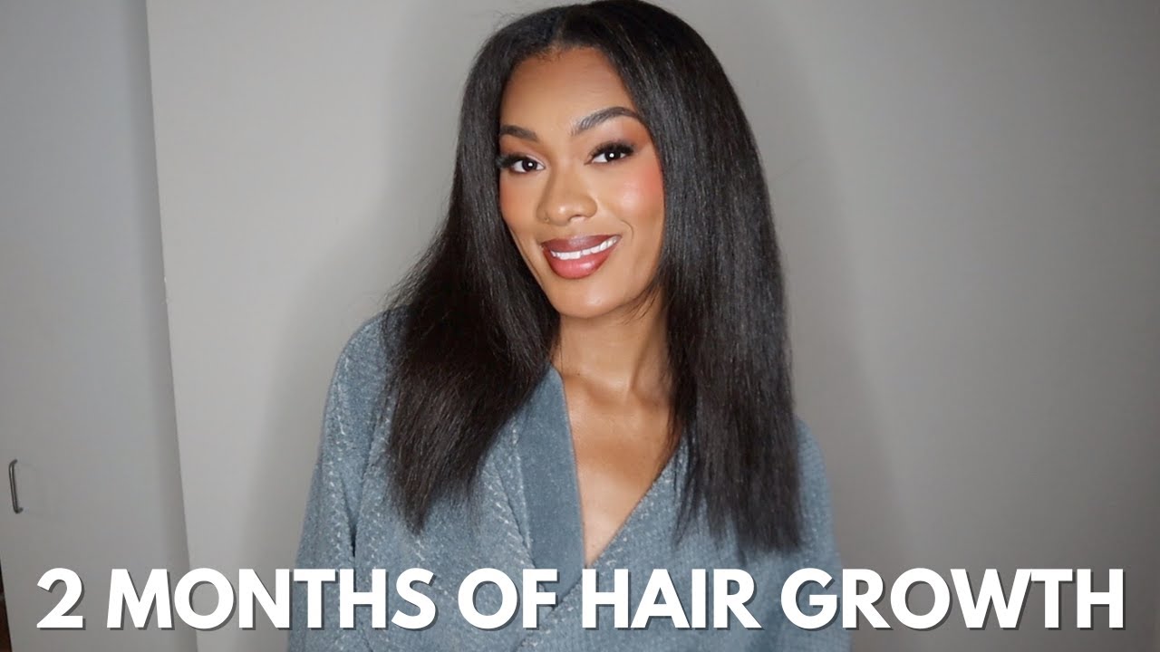 UPDATED Length Check | 2 Months of Hair Growth | Growing Natural Hair ...