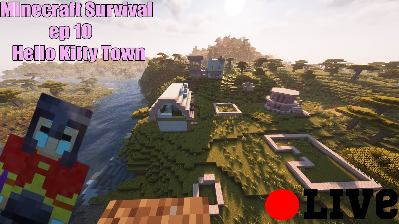 Friendly 4/20 Minecraft | Hello Kitty Town Day 2 | Follow = Penjamin ...