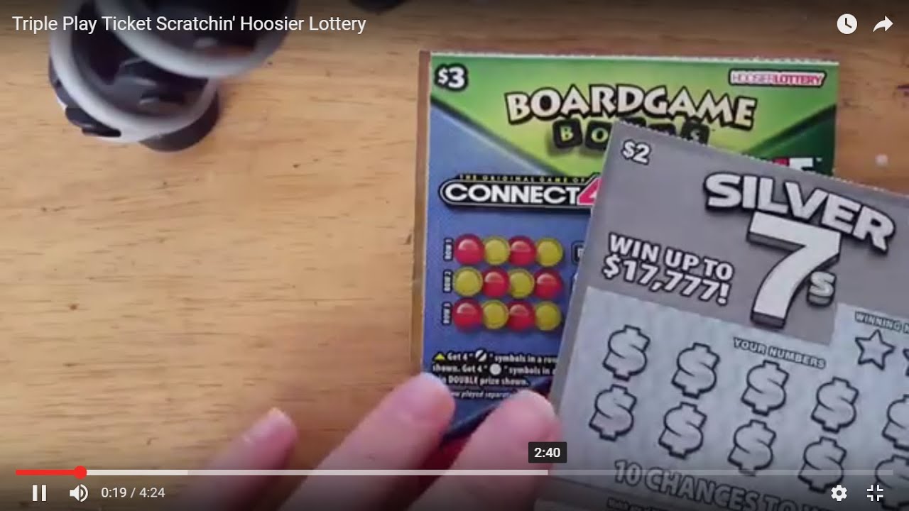 Triple Play Ticket Scratchin' Hoosier Lottery - YouTube