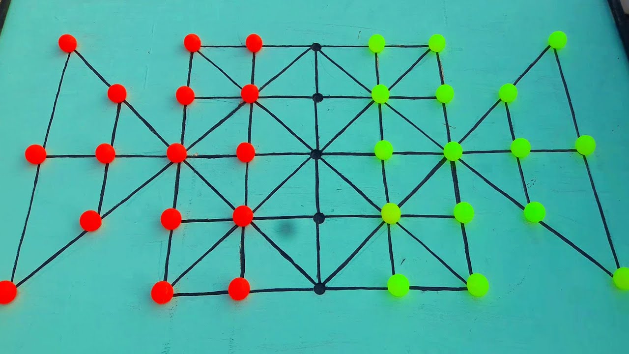 Bead 16 - 2 Player Gameplay (Sholo Guti) - Village Board Games (#GAME26 ...