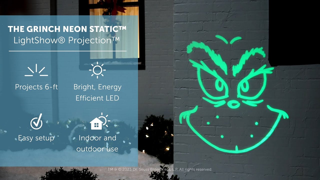 THE GRINCH NEON STATIC™ | LightShow® Projection™ - YouTube
