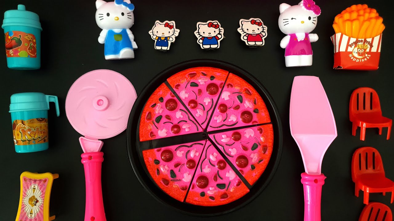 4 Minutes Satisfying Delicious Pizza and French Fries with Hello Kitty ...