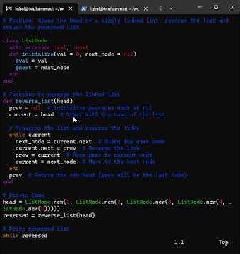 Reverse Linked List in Ruby | Step-by-Step Guide with Code Example - YouTube
