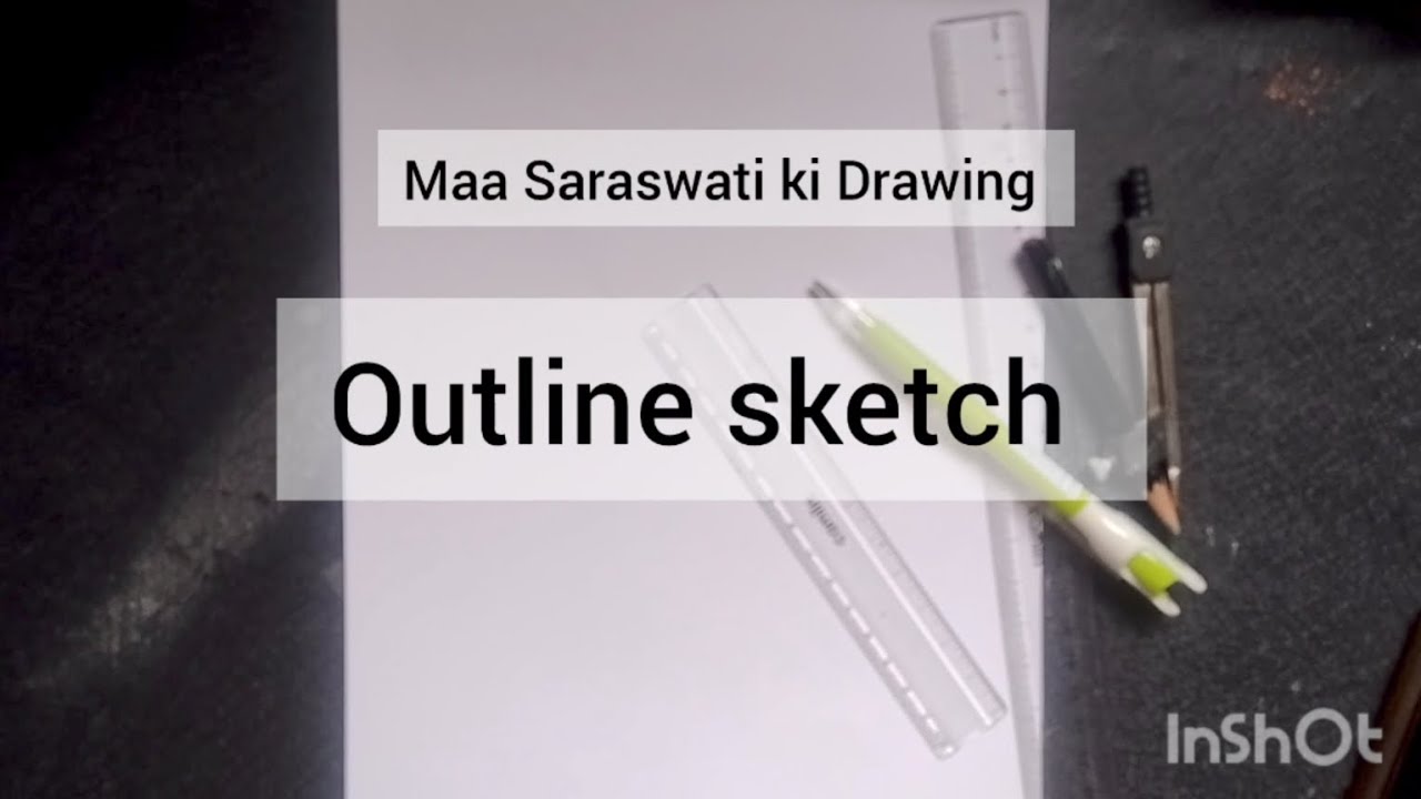 Outline sketch of Maa Saraswati🙏 - YouTube