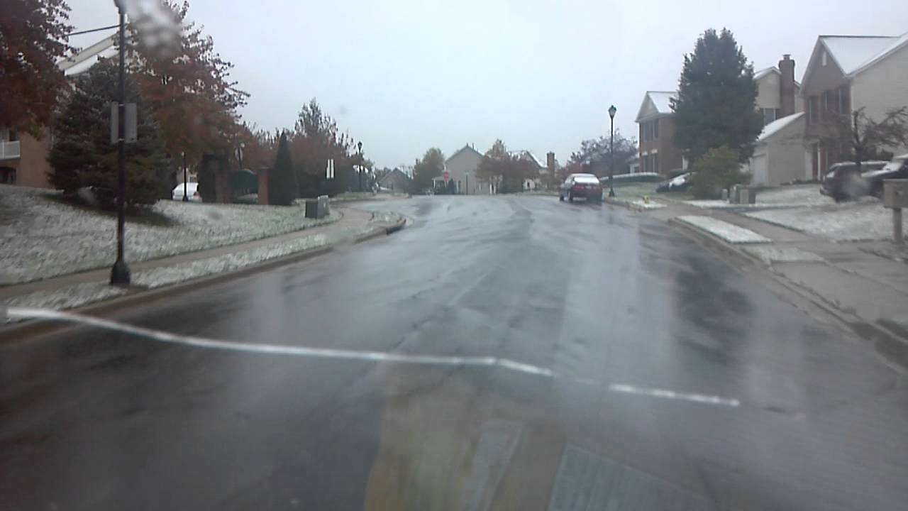 First snow on frederick md - YouTube