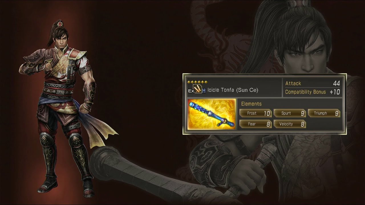 Sun Ce 6th Weapon Icicle Tonfa - DW8XLCE PS3 - YouTube