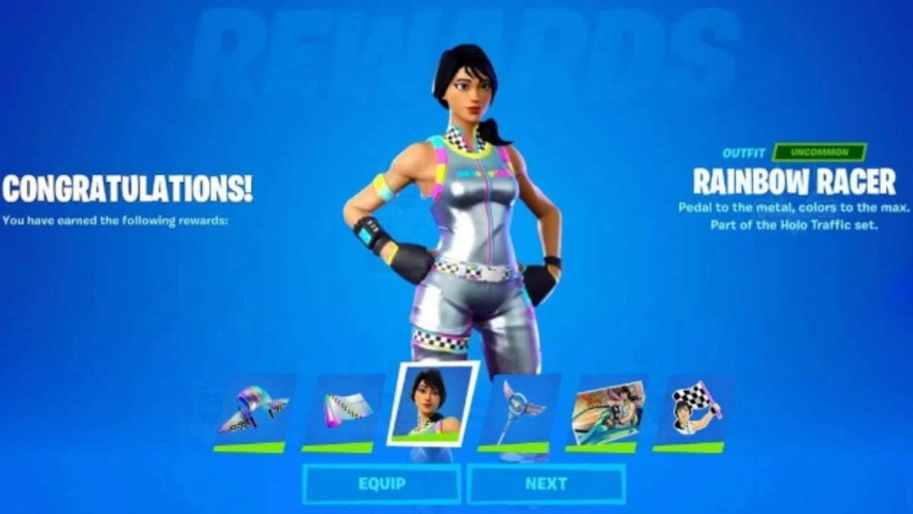 Consiguiendo la NUEVA SKIN GRATIS RAIMBOW RACER, NUEVA TIENDA FORTNITE ...