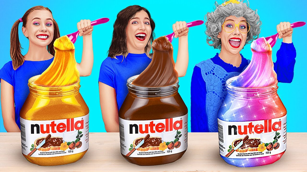 ME VS GRANDMA COOKING CHALLENGE👵🍪Candy Battle 🍭 Funny Kitchen Hacks by ...