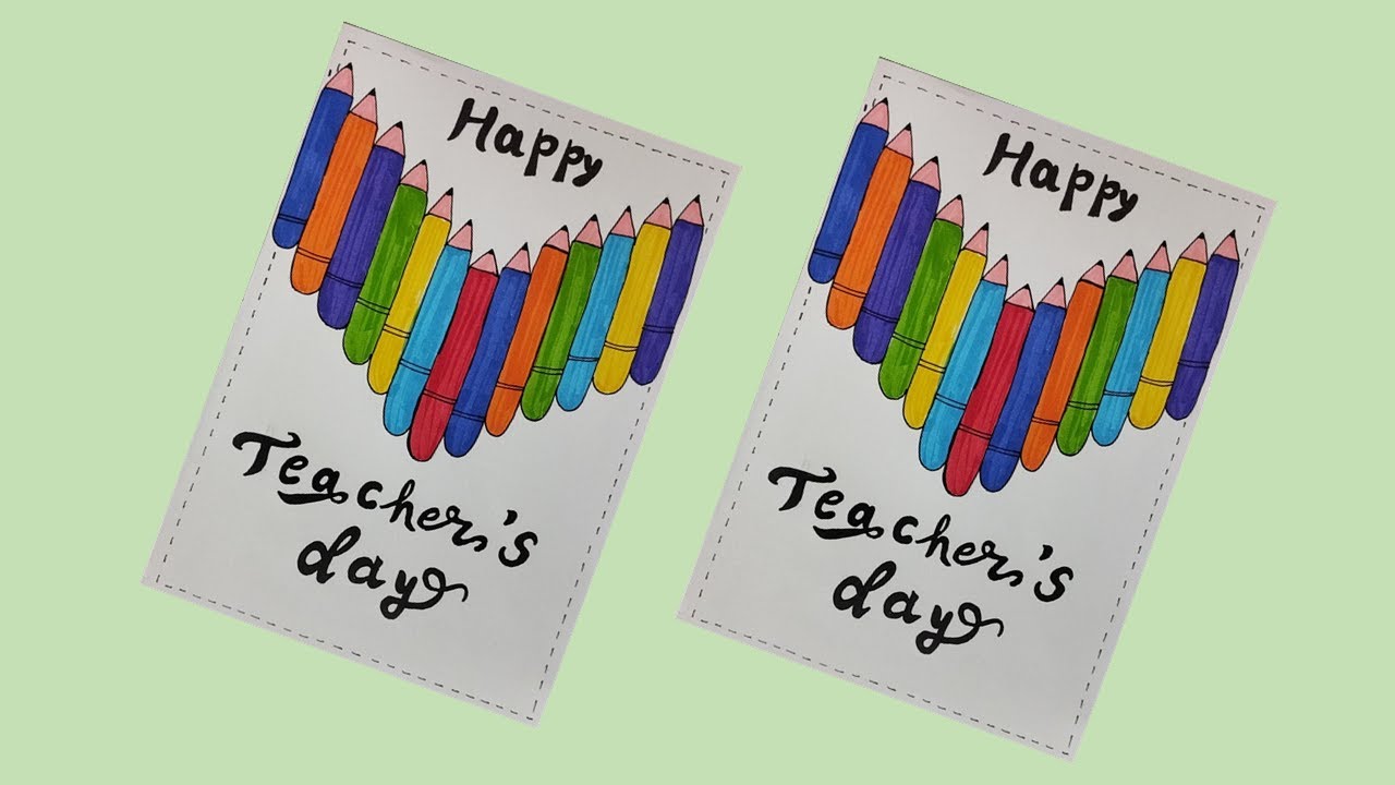 Teacher day card/ Easy white paper teachers day card/ Hand made ...
