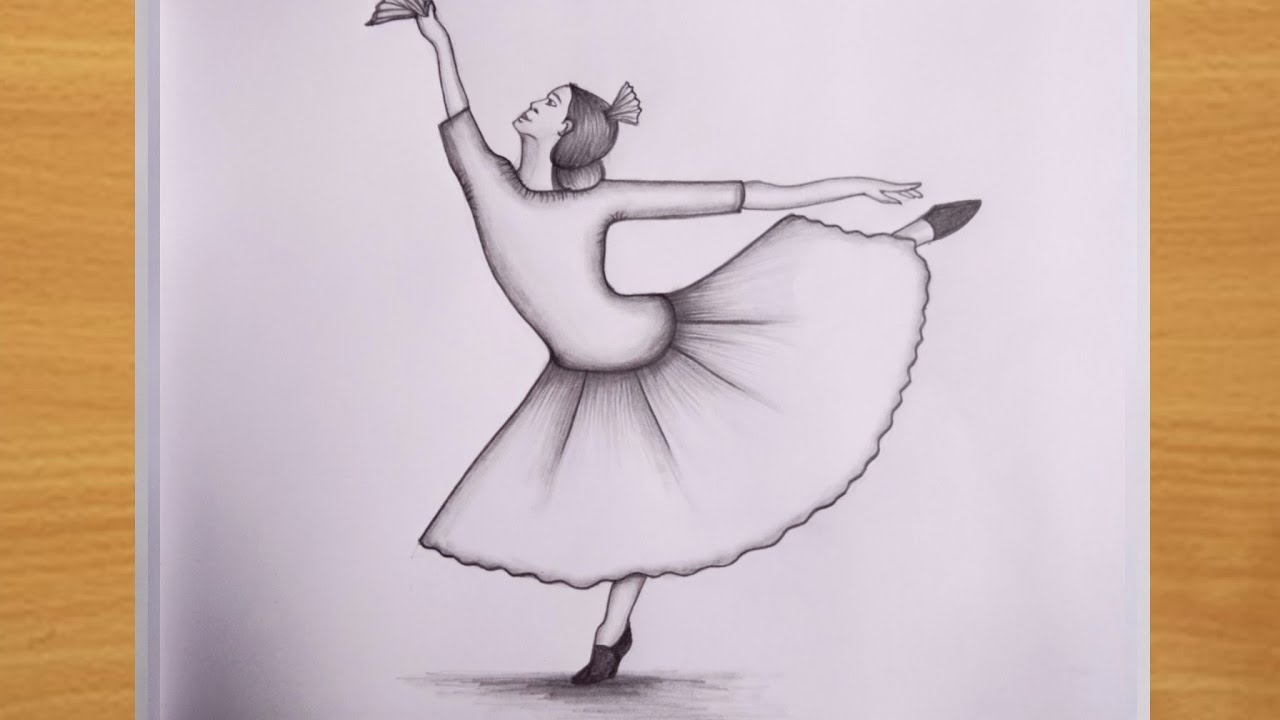 How to draw a Dancing Girl || Girl with Beautiful Dress || pencil ...