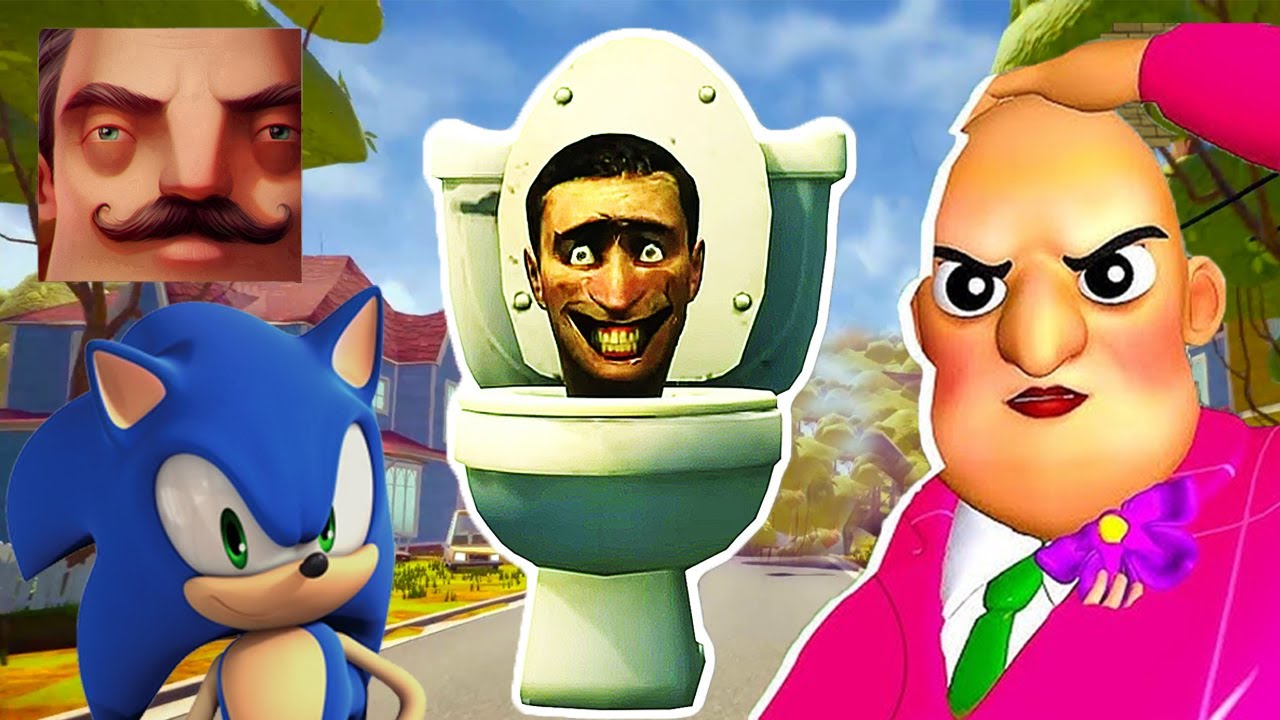 Hello Neighbor - New Neighbor Skibidi Toilet Scary Teacher Summer Sonic ...
