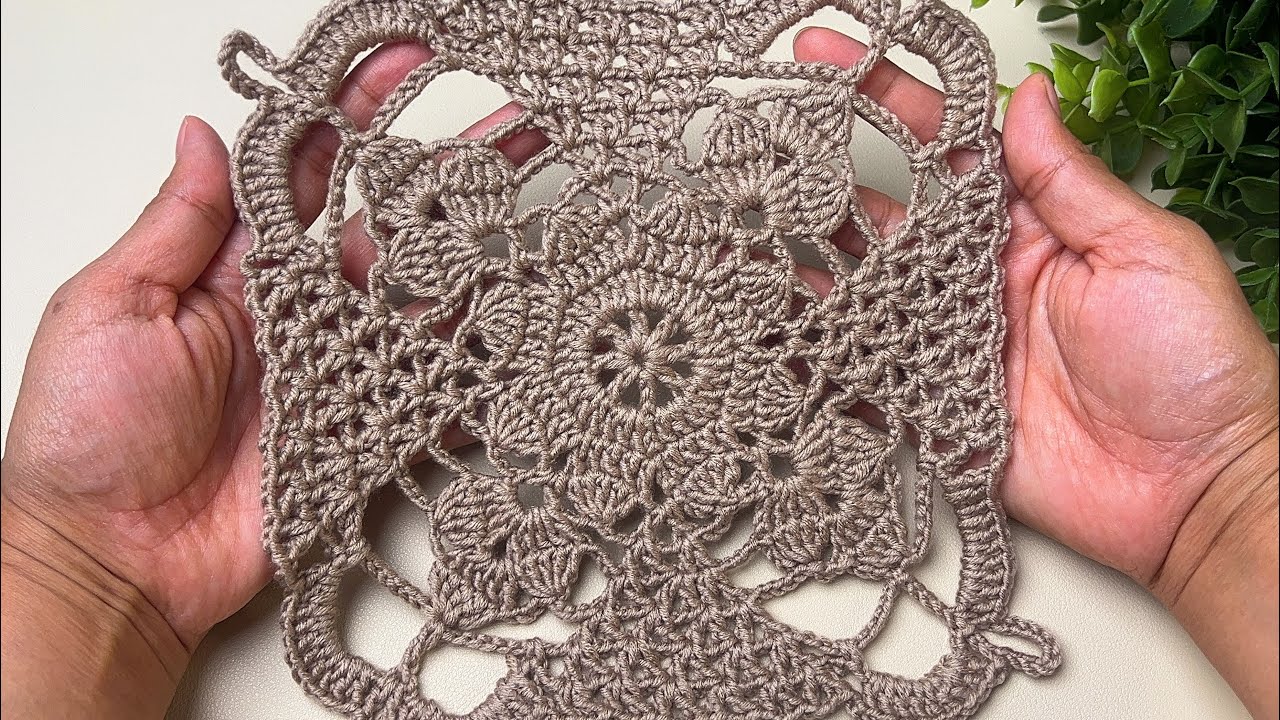 Super easy crochet square motif 🤩 step by step very easy for beginners ...