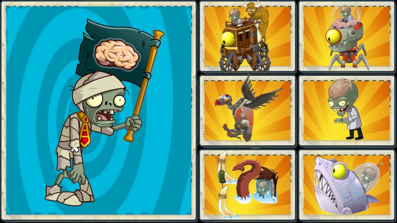 Plants vs Zombies 2 I, Zombie Flag Mummy Zombie vs Zomboss ...