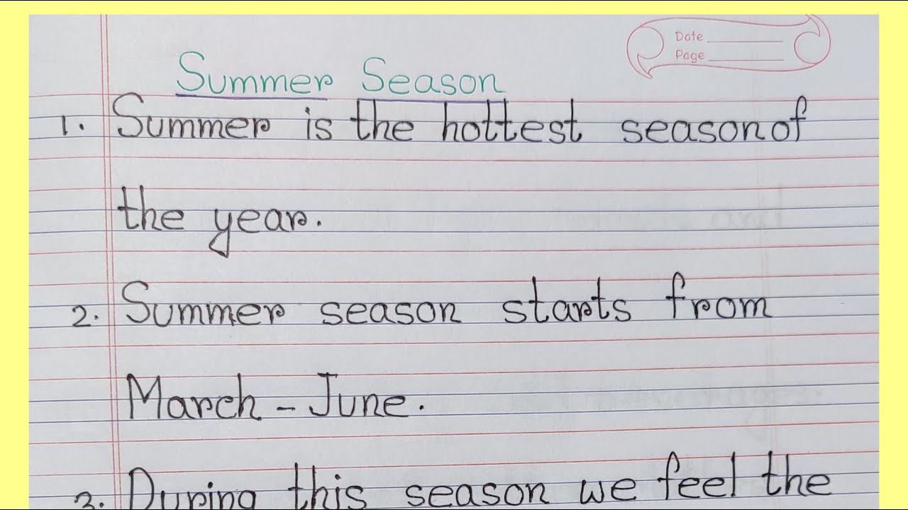 summer season essay/summer season essay in english/10 lines on summer ...