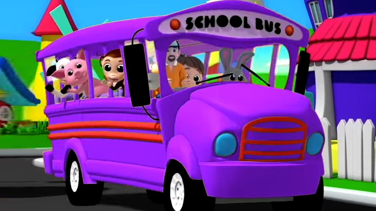 Wheels On The Bus, Adventure With Luke & Lily + More Vehicles Rhymes ...