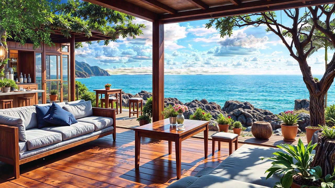 Cozy Seaside Jazz Vibes 🎵 Bossa Nova Music for a Calm Morning Routine ...