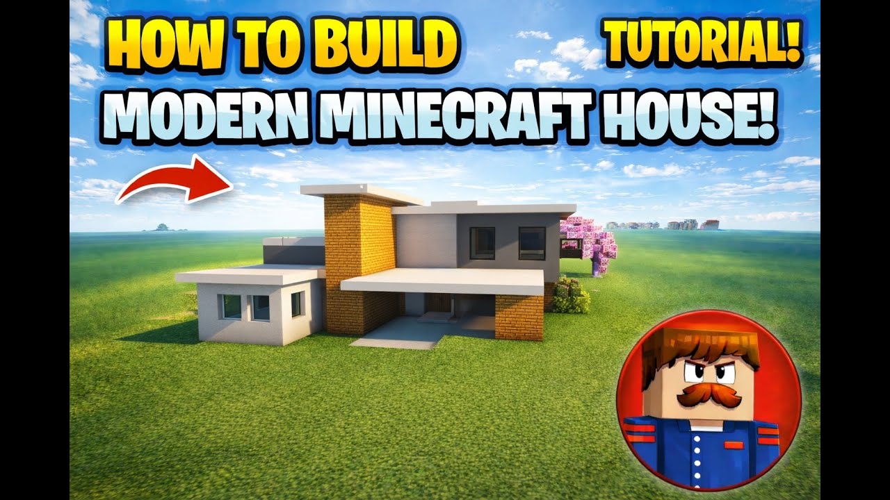 Minecraft Modern Day Mansion Tutorial - YouTube