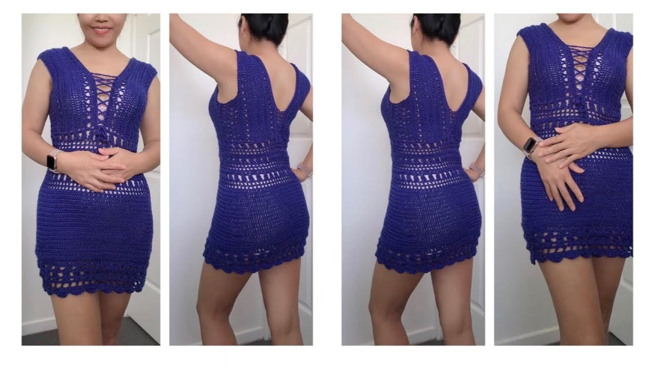 Crochet dress beginners friendly tutorial (Part 1) - YouTube