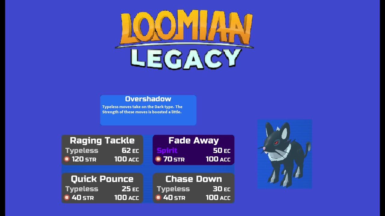 Umbrat has Fade Away. Loomian Legacy PVP. - YouTube