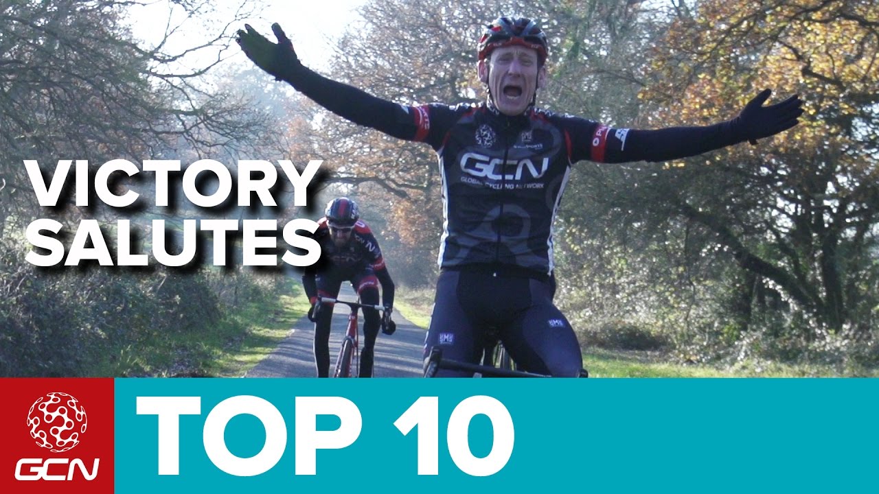 10 Classic Finish Line Celebrations - YouTube