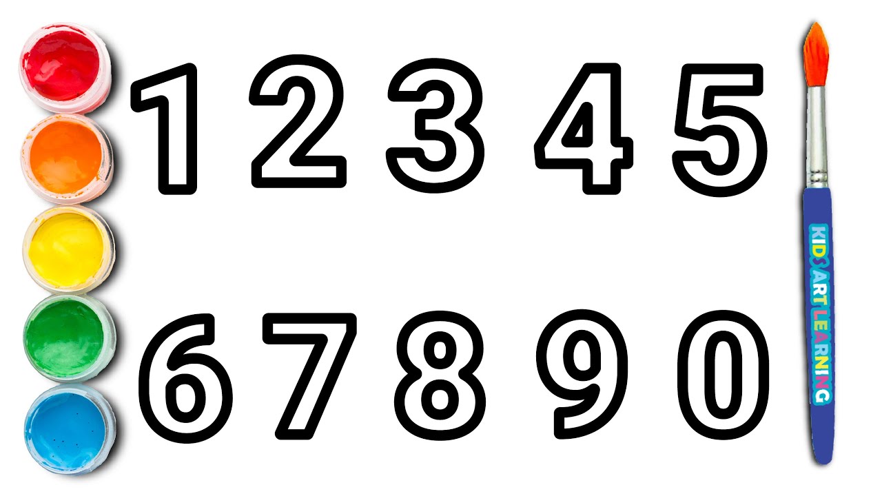 Numbers drawing for kids and toddlers-easy drawing for kids - YouTube