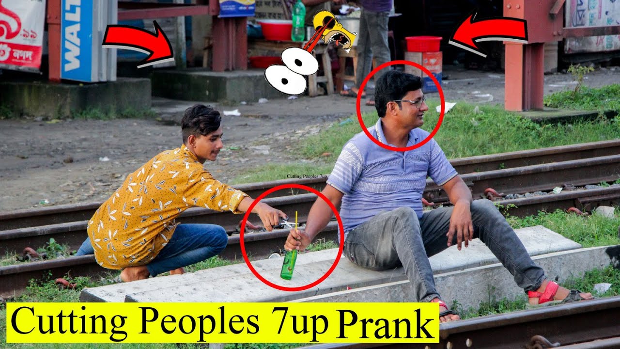 Cutting Peoples 7up Pipe Prank So Funny Public Reaction - YouTube