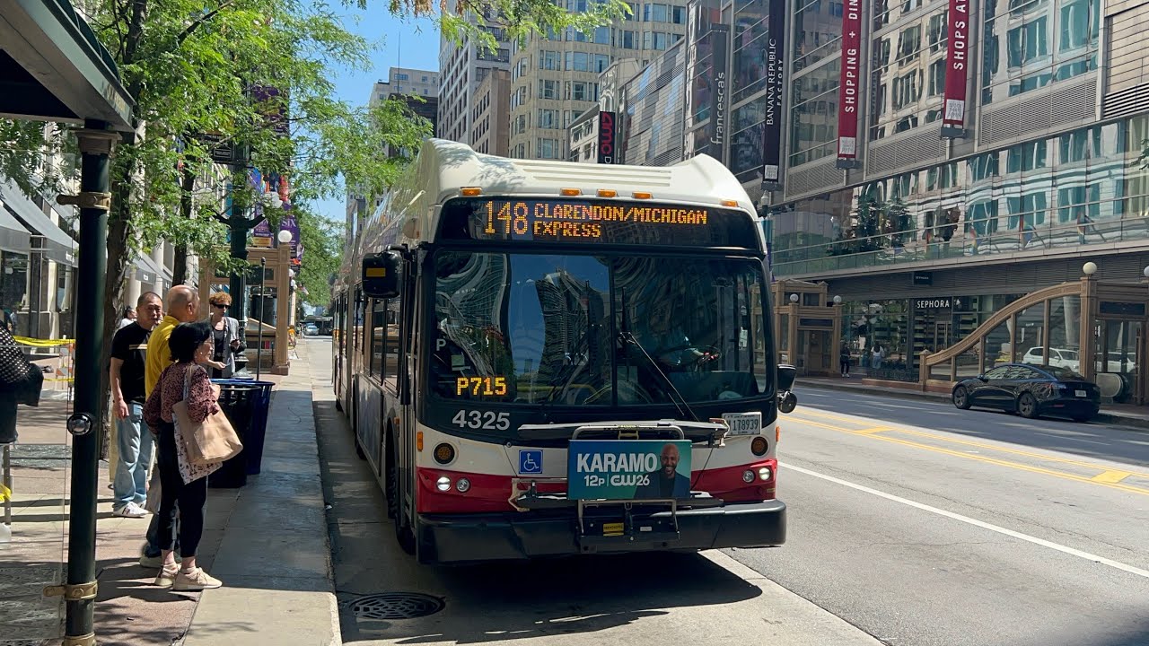 CTA Bus 148 Clarendon/Michigan Express From Randolph To Sunnyside CTA ...
