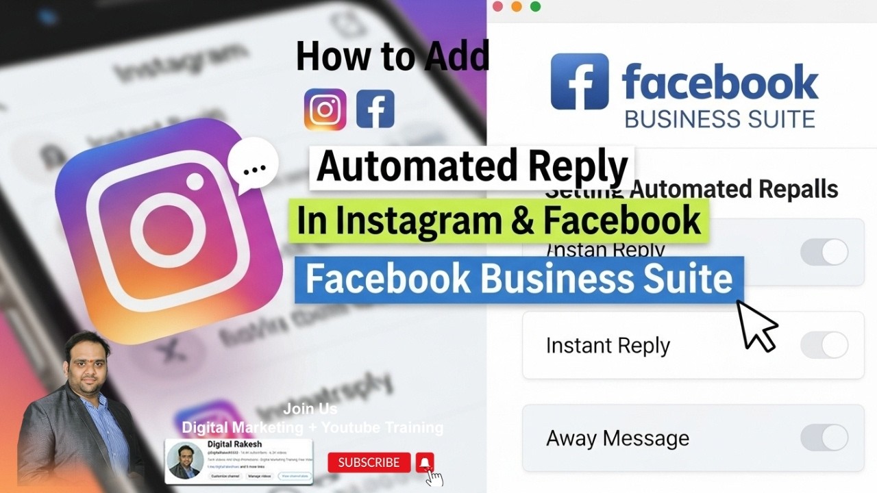 How to Add Automated Reply in Instagram & Facebook Using Facebook ...